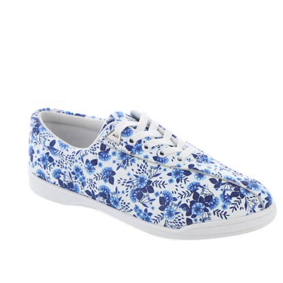 Easy Spirit | Shoes | New Easy Spirit Ap Oxford White Blue Floral ...